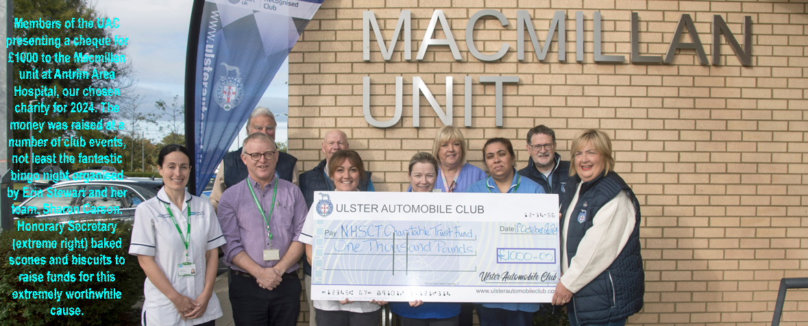 UAC Charity Donation 2024 to Macmillan Cancer Support - Ulster ...